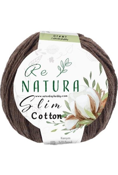 Renatura Kahverengi Slim Cotton (50G) Renatura Kahverengi Slim Cotton (50G)