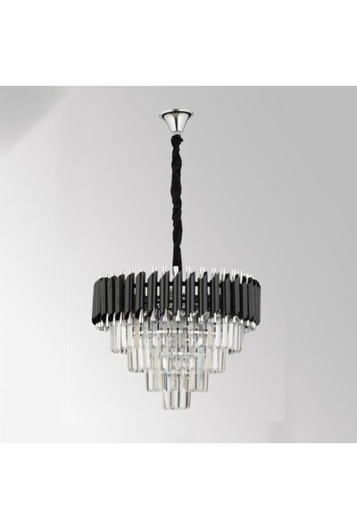 Master Piece 50'lik Siyah Gümüş Lüx Kristal Avize Master Piece 50'lik Siyah Gümüş Lüx Kristal Avize