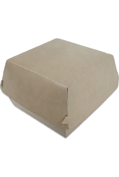 Kesepak Karton Kraft Hamburger Kutusu 13X13X10 cm 100 Adet Kesepak Karton Kraft Hamburger Kutusu 13X13X10 cm 100 Adet