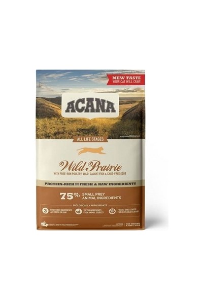 Acana Wild Prairie Tavuklu ve Göl Balıklı Tahılsız Kedi Maması 4,5 kg Acana Wild Prairie Tavuklu ve Göl Balıklı Tahılsız Kedi Maması 4,5 kg