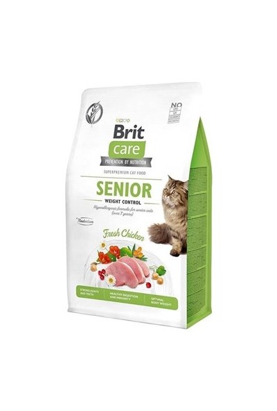 Brit Care Tahılsız Senior Weight Control Tavuklu Yaşlı Kedi Maması 2 kg Brit Care Tahılsız Senior Weight Control Tavuklu Yaşlı Kedi Maması 2 kg