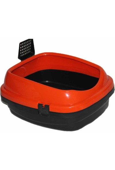 Pet Style Petstyle Comfort Kürekli Kedi Tuvaleti 49.5X40X22 Cm-Turuncu Pet Style Petstyle Comfort Kürekli Kedi Tuvaleti 49.5X40X22 Cm-Turuncu