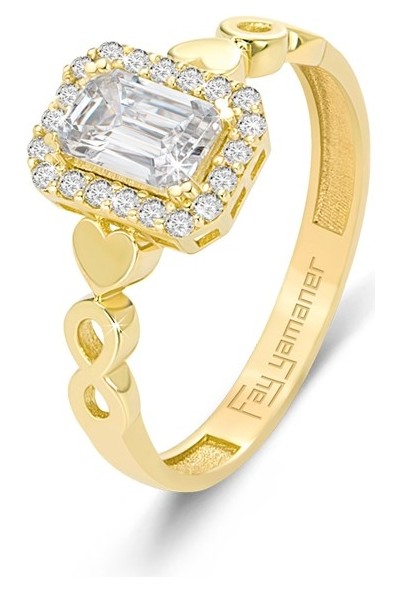 Fay Yamaner Altın Sonsuzluk Baget Yüzük