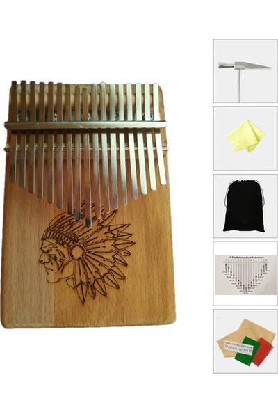 Msc Yerli Kalimba 17 Tuşlu Pro - Çekiç - Kılıf - Nota Sticker Msc Yerli Kalimba 17 Tuşlu Pro - Çekiç - Kılıf - Nota Sticker