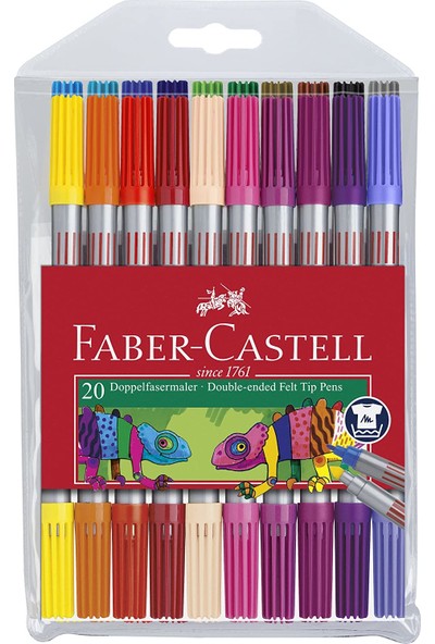 Faber-Castell Çift Taraflı Keçeli Kalem 20 Renk