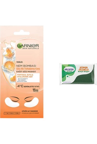 Garnier Nem Bombası Kağıt Göz Maskesi Göz Altı Torbası Karşıtı Garnier Nem Bombası Kağıt Göz Maskesi Göz Altı Torbası Karşıtı
