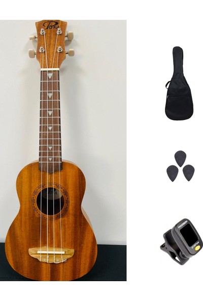Puka PK51 Maun Ağacı Soprano Ukulele Seti Tam Set Ukulele Puka PK51 Maun Ağacı Soprano Ukulele Seti Tam Set Ukulele