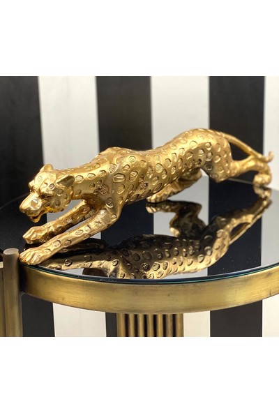 Mirsa Global Leopar Gold Dekoratif Biblo Mirsa Global Leopar Gold Dekoratif Biblo