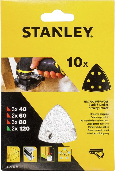 Stanley Çok Amaçlı Alet 10'lu Zımpara Seti Stanley Çok Amaçlı Alet 10'lu Zımpara Seti
