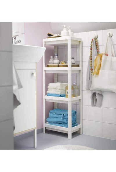 Trend Maison Çok Amaçlı Raf Ünitesi 4 Katlı Mutfak Banyo Düzenleyici Organizer Vesken Beyaz Trend Maison Çok Amaçlı Raf Ünitesi 4 Katlı Mutfak Banyo Düzenleyici Organizer Vesken Beyaz