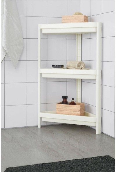 Trend Maison Çok Amaçlı 3 Katlı Köşe Raf Mutfak Banyo Düzenleyici Organizer Vesken Beyaz Trend Maison Çok Amaçlı 3 Katlı Köşe Raf Mutfak Banyo Düzenleyici Organizer Vesken Beyaz