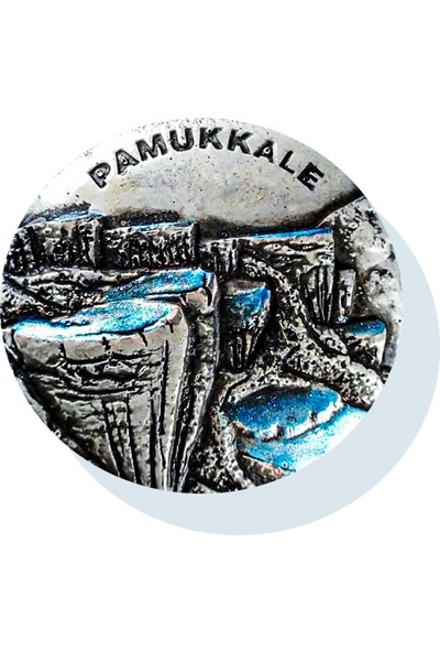 Tumbled Workshop Pamukkale Magnet Buzdolabı Süsü Hediyelik Dekoratif Eşya