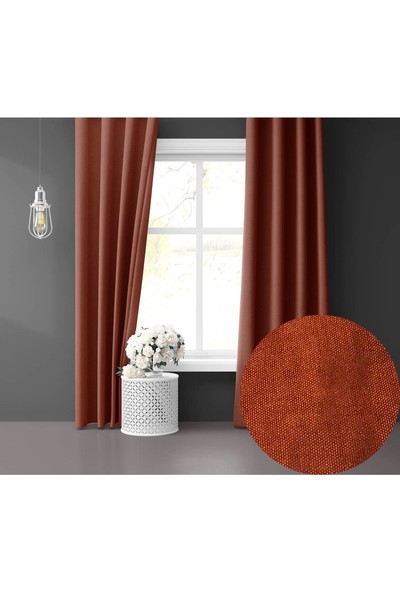 Perle Home Daily Series Tarçın Rengi Ada Fon Perde Perle Home Daily Series Tarçın Rengi Ada Fon Perde