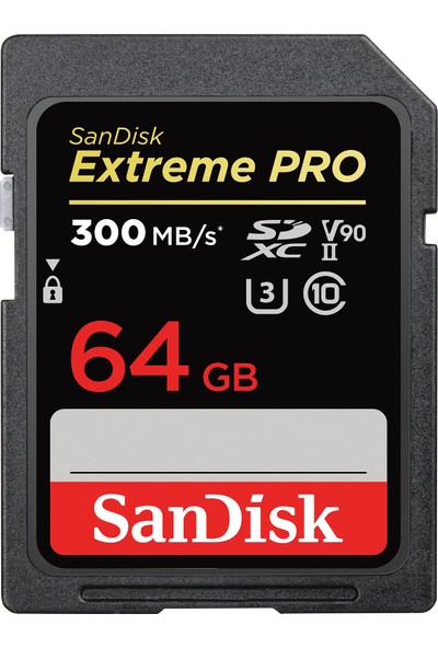 Sandısk 64GB SD Kart 300MB/s Extreme Pro SDSDXDK-064G-GN4IN Hafıza Kartı