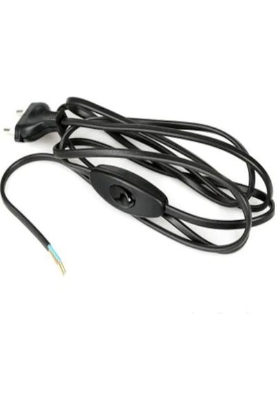Şahnet Arapuarlı Anahtarlı Fişli Kablo Siyah 2 M