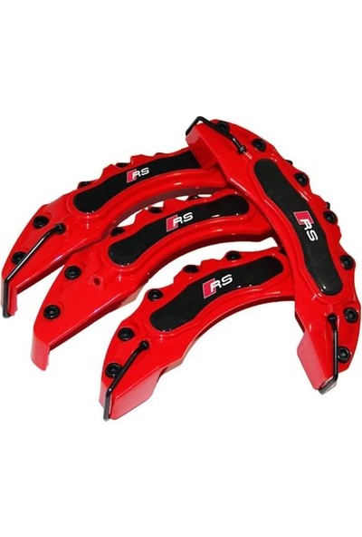 Universal Audi Rs Fren Kaliper Kapağı 4 Adet Rs Kırmızı Rs