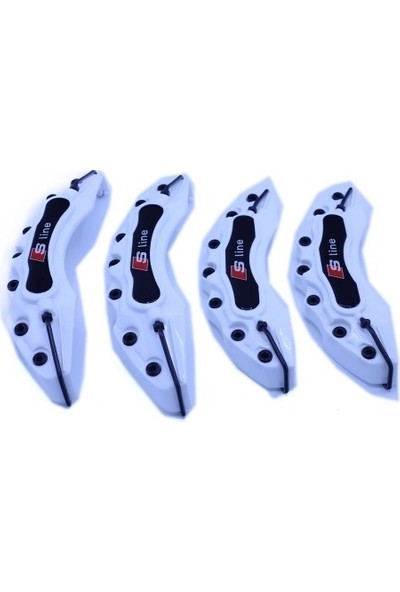 Universal Audi S-Line Fren Kaliper Kapağı 4 Adet S Line Beyaz Universal Audi S-Line Fren Kaliper Kapağı 4 Adet S Line Beyaz