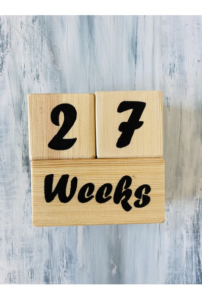 Duruwoods Ahşap Anı Küpleri - 3'lü Anne Bebek Hatıra Fotoğraf Çekim ve Oyuncak Dekor Anı Küpü