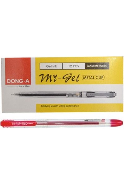 Dong-A My-Gel 0,5 mm İğne Uçlu Kalem Kırmızı Dong-A My-Gel 0,5 mm İğne Uçlu Kalem Kırmızı