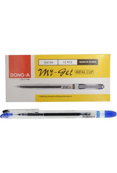 Dong-A My-Gel 0,5 mm İğne Uçlu Kalem Mavi Dong-A My-Gel 0,5 mm İğne Uçlu Kalem Mavi