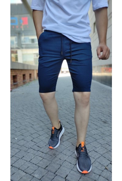 Ci&ca Erkek Lacivert Bel Lastik Likralı Kapri Şort 38 Ci&ca Erkek Lacivert Bel Lastik Likralı Kapri Şort 38
