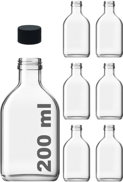 Afracam Cold Brew Şeffaf 200 ml. Sızdırmaz Siyah Plastik Kapaklı Boş Cam Şişe 6 Adet (Soğuk Kahve) Afracam Cold Brew Şeffaf 200 ml. Sızdırmaz Siyah Plastik Kapaklı Boş Cam Şişe 6 Adet (Soğuk Kahve)