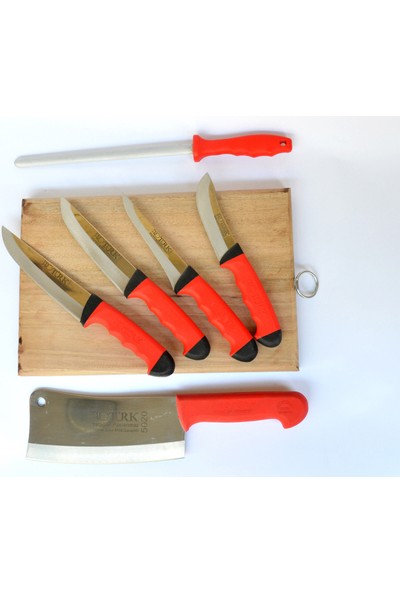 Protürk Yatağan Protürk Kurban ve Mutfak Bıçak Seti-3 6 Parça Protürk Yatağan Protürk Kurban ve Mutfak Bıçak Seti-3 6 Parça