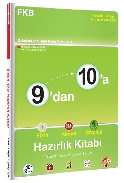 Tonguç Akademi 9'dan 10'a Fizik Kimya Biyoloji Hazırlık Kitabı Tonguç Akademi 9'dan 10'a Fizik Kimya Biyoloji Hazırlık Kitabı