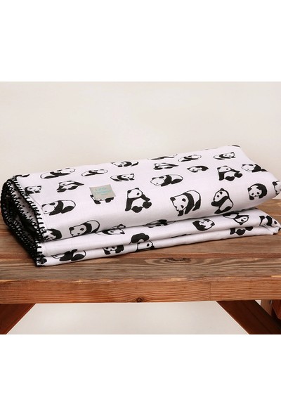 Little Dreams Telali Battaniye Panda Desen Little Dreams Telali Battaniye Panda Desen