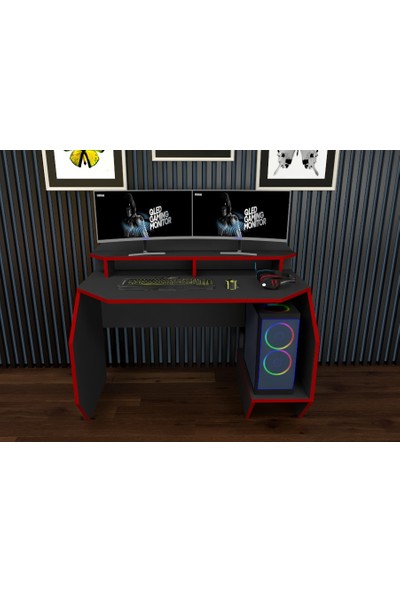 Decomech Mobilya Stella-X1 Profesyonel Oyuncu Masası Antrasit-Kırmızı Decomech Mobilya Stella-X1 Profesyonel Oyuncu Masası Antrasit-Kırmızı