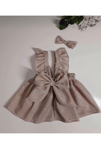 Moda Lina Pembe Simli Salopet Bandana Set Moda Lina Pembe Simli Salopet Bandana Set