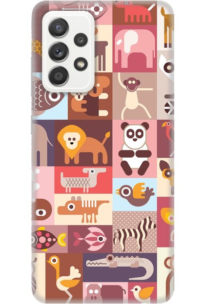 Gramaphone Samsung Galaxy A52 Kılıf Hd Baskılı Kılıf - Animal Zone