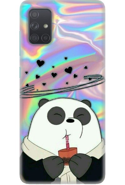 Gramaphone Samsung Galaxy A71 Kılıf Hd Baskılı Kılıf - Milkshake Panda