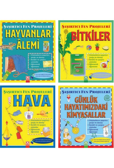 Altın Kitaplar Şaşırtıcı Fen Projeleri Set 4 Kitap - Sally Hewitt - Altın Kitaplar