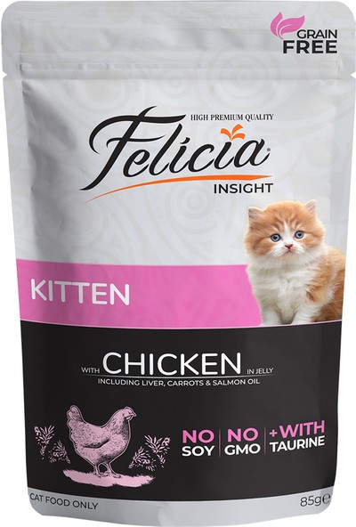 Felicia Tahılsız Tavuklu Yavru Kedi Yaş Maması 85 gr