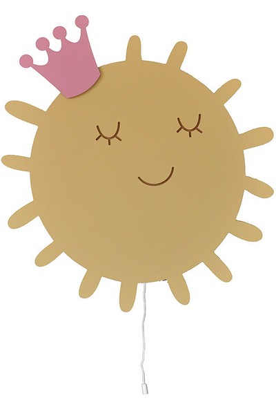 Bugy Bagy Pembe Taçlı Güneş Gece Lambası Çocuk Odası Dekoratif Duvar Süsü 40 cm Bugy Bagy Pembe Taçlı Güneş Gece Lambası Çocuk Odası Dekoratif Duvar Süsü 40 cm