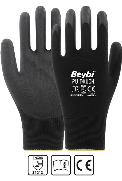 Beybi Pu Touch Aşınma ve Kesilmeye Dirençli Eldiven 7 Small 3 Çift Beybi Pu Touch Aşınma ve Kesilmeye Dirençli Eldiven 7 Small 3 Çift