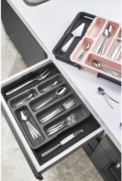 Ferhome Çekmece İçi Kaşıklık Sürgülü Uzayabilen Kayar Düzenleyici Organizer