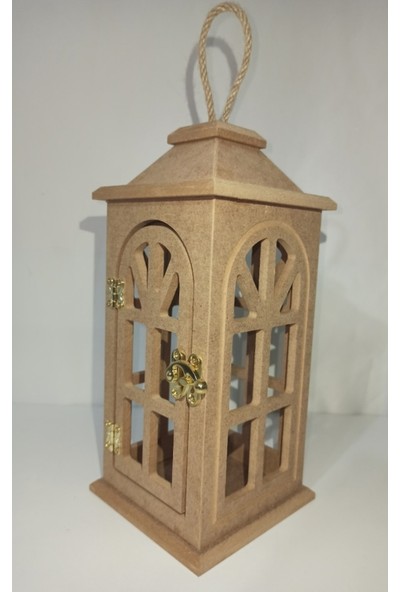 Hobi Dünya Ahşap Boyanabilir Ham Mdf Mini Fener Lambalık Kubbeli Model No:2 Hobi Dünya Ahşap Boyanabilir Ham Mdf Mini Fener Lambalık Kubbeli Model No:2