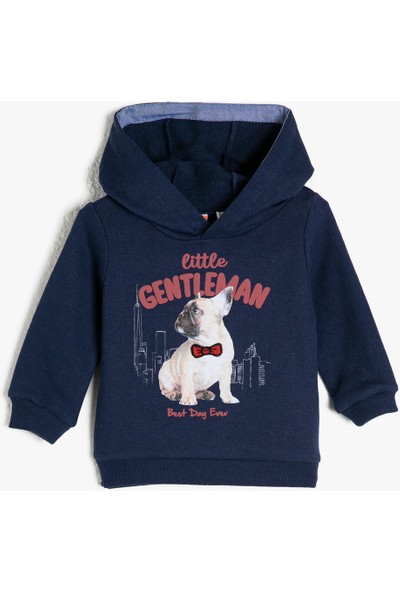 Koton Respect Life | Yasama Saygi - Kapüsonlu Baskili Uzun Kollu Sweatshirt