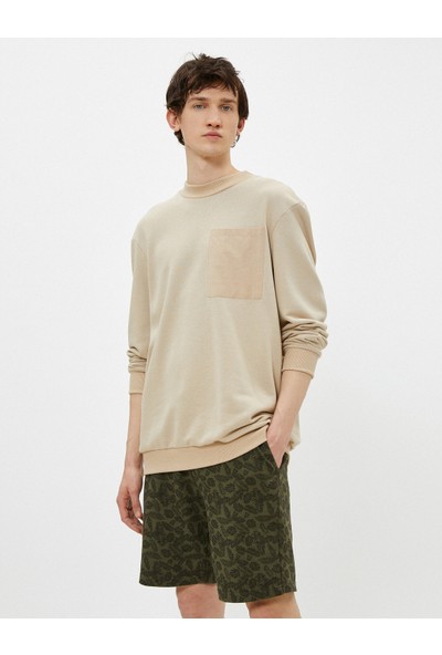 Koton Erkek Desenli Sort Cepli Pamuklu