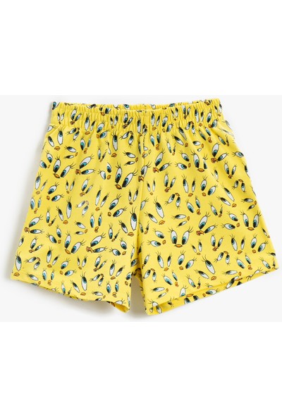 Koton Kız Çocuk Tweety Şort Lisanslı Pamuklu