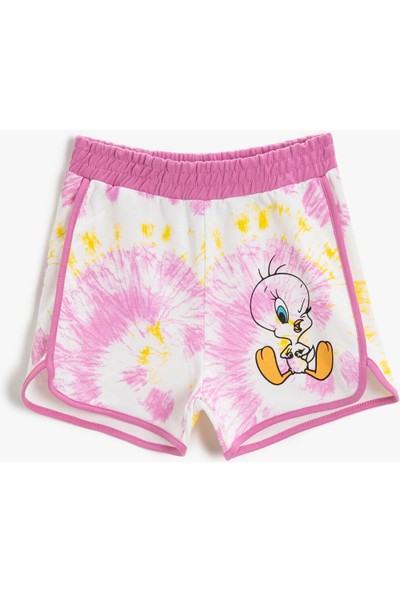Koton Kız Çocuk Tweety Şort Lisanslı Pamuklu