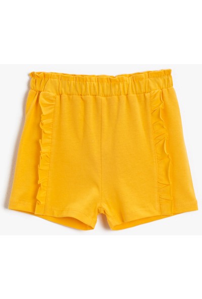Koton Kız Bebek Fırfırlı Şort Pamuklu