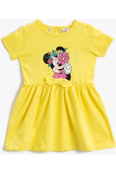 Koton Kız Bebek Minnie Mouse Elbise Lisansli Pamuklu