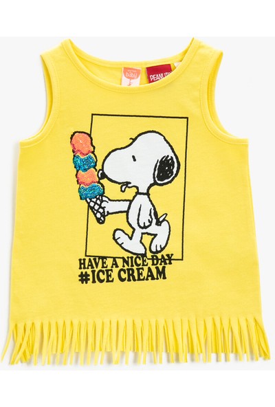 Koton Kız Bebek Snoopy Atlet Pamuklu Püsküllü Lisanslı Baskılı Koton Kız Bebek Snoopy Atlet Pamuklu Püsküllü Lisanslı Baskılı