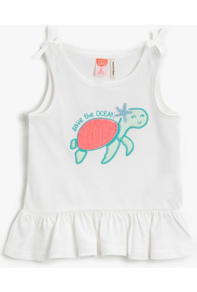 Koton Kız Bebek Pullu Atlet Pamuklu Koton Kız Bebek Pullu Atlet Pamuklu