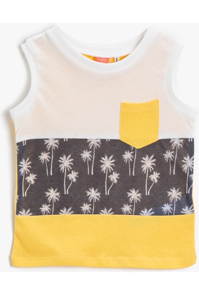 Koton Kids Renk Bloklu Atlet Baskili