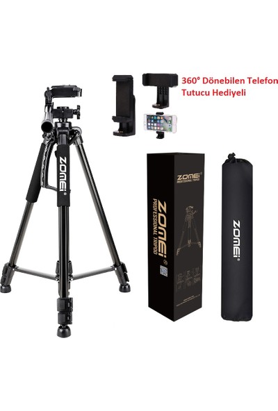 Zomei ZM-1200 Kamera ve Telefon TRIPODU-360° Dönebilen Telefon Tutucu ve Çanta Hediyeli Zomei ZM-1200 Kamera ve Telefon TRIPODU-360° Dönebilen Telefon Tutucu ve Çanta Hediyeli