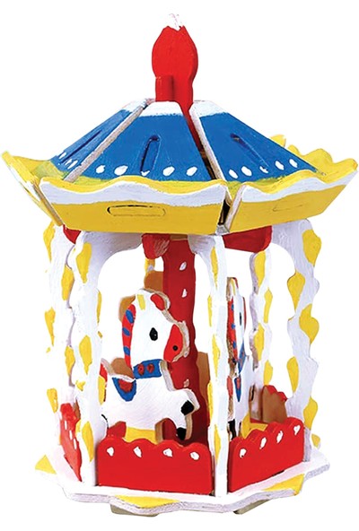 Cucu Puzzle - 3D Ahşap Puzzle & Boyama Seti - Atlıkarınca Cucu Puzzle - 3D Ahşap Puzzle & Boyama Seti - Atlıkarınca